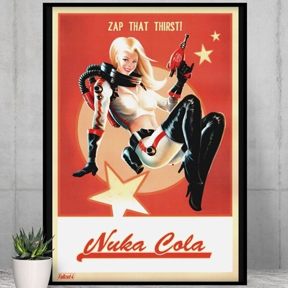 Art | Fallout Poster Nuka Cola Zap That Thirst Pin Up Video Game Poster | Poshmark
